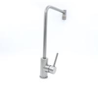 China SUS304 Stainless Steel Single Hole Kitchen Faucet 400mm Brushed Cold Hot Water Mixer Tap for sale