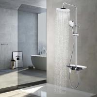China Wall Mounted Copper Rain Shower Set with 304 Stainless Steel Shell 6000g Chrome Finish for sale