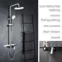 China Wall Mounted Copper Rain Shower Set with 304 Stainless Steel Shell 6000g Chrome Finish for sale