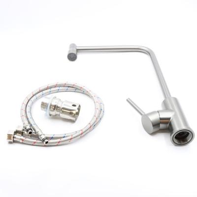China SONSILL 304 Stainless Steel Kitchen Mixing Faucet Single Handle 15cm Sink Faucet for sale