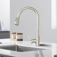 China SONSILL 304 Stainless Steel Pull Out Kitchen Faucet 360 Degree Rotation 51cm for sale