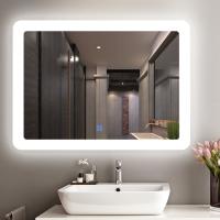 China Modern LED Bathroom Mirror 800x600mm Aluminum Frame Wall Mounted Anti-Fog for sale