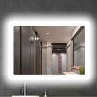 China Modern LED Bathroom Mirror 800x600mm Aluminum Frame Wall Mounted Anti-Fog for sale