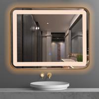 China Modern LED Bathroom Mirror 800x600mm Aluminum Frame Wall Mounted Anti-Fog for sale