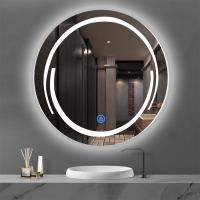 China Modern Round LED Bathroom Mirror 800x600mm Wall Mounted Touch Sensor Anti-Fog for sale
