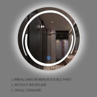 China Modern Round LED Bathroom Mirror 800x600mm Wall Mounted Touch Sensor Anti-Fog for sale
