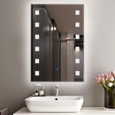 China SONSILL Intelligent Touch Wall Mounted LED Makeup Mirror 800x600mm 4mm Aluminum for sale