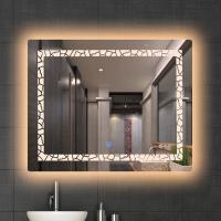 China Touch Sensor Wall Mounted LED Bathroom Mirror Rectangle 800x600mm 4mm for sale