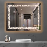 China SONSILL 800x600mm 4mm Thick Anti Fog LED Bathroom Mirror Rectangle Wall Mount for sale