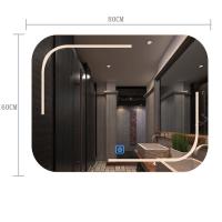 China SONSILL Aluminum LED Bathroom Mirror 800x600mm Wall Mount Touch Sensor Anti-Fog for sale