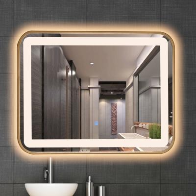 China SONSILL L-1025 4mm LED Bathroom Mirror Wall Mounted Anti Fog Rectangle 84x17x65cm for sale