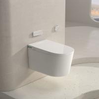 China Elongated Smart Toilet 59x38x39cm with Siphon Jet Flushing Remote Control for sale