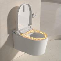 China Elongated Smart Toilet 59x38x39cm with Siphon Jet Flushing Remote Control for sale