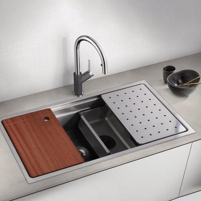 China 304 Stainless Steel Vacuum Plating Nano Kitchen Sink 220mm Depth 700x445mm for sale