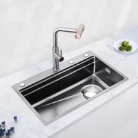 China SONSILL 700x445x215mm 304 Stainless Steel Kitchen Sink 0.95mm Thickness Nano Silver for sale