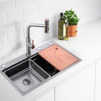 China SONSILL 700x445x215mm 304 Stainless Steel Kitchen Sink 0.95mm Thickness Nano Silver for sale
