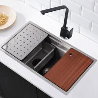 China SONSILL 0.95mm 304 Stainless Steel Single Bowl Kitchen Sink 700mm x 445mm x 215mm Inner Basin for sale