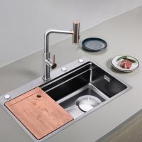 China SONSILL Nano Color 304 Stainless Steel Kitchen Sink 70x46x21.5cm with Cutting Board for sale