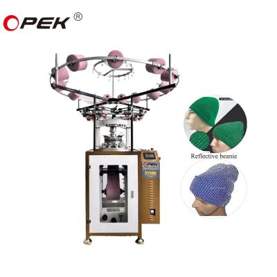 China Efficiently Knit 1X1 2X1 2X2 Rib Beanie/Cuff with Reflective Rib Hat Knitting Machine for sale