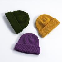 China Ribbed Knit Candy Color Kids Cozy Beanie Hats with Automatic and Seamless Technology for sale