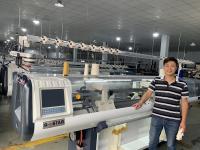 China 80 inch Single Carriage Computerized Knitting Machine for T-shirt Collar Manufacture for sale