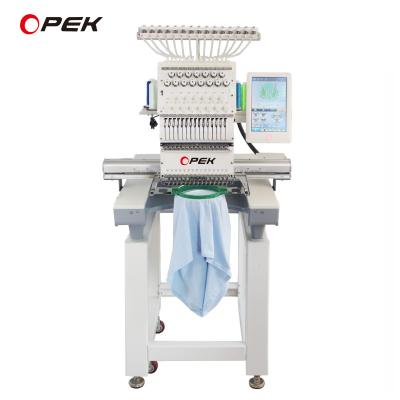 China Single Head 12 Or 15 Needles Computerized Embroidery Machine For Cap Flat And Garments for sale