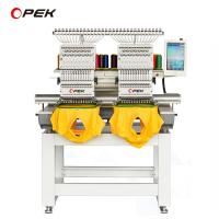 China 1200 RPM Maximum Speed 2 Head Computerized Embroidery Machine Ideal for Garment Shops for sale