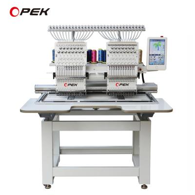 China 110V-220V Built-in Power Supply 2 Head Computerized Embroidery Machine for 14 Languages for sale