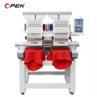 China Speed 2 Head Embroidery Machine with 1200 RPM Maximum Speed and Large Embroidery Area for sale