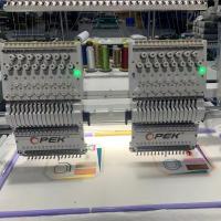 China Speed 2 Head Embroidery Machine with 1200 RPM Maximum Speed and Large Embroidery Area for sale