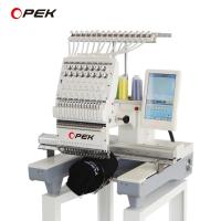 China OPEK Digital Computerized Single Head Cap Garment Flat Embroidery Machine for Home 350W for sale