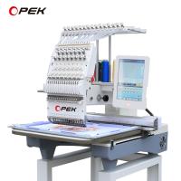 China OPEK Digital Computerized Single Head Cap Garment Flat Embroidery Machine for Home 350W for sale