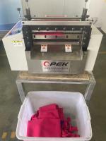 China Cutting Type Automatic Operation Knitted Fabric Cutting Machine for Ribber Hat 0.9 Kw for sale