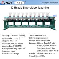 China Computerized High Speed Multi Heads Embroidery Making Machine with 400mm Head Interval for sale