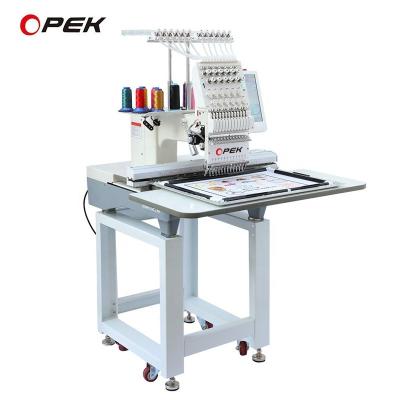 China 110V-220V OPEK Single Head Hat Embroidery Machine with Touch Screen Dahao 10inch A15 for sale