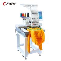 China 110V-220V OPEK Single Head Hat Embroidery Machine with Touch Screen Dahao 10inch A15 for sale