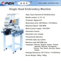 China OPEK Single Head Embroidery Machine 12 15 Needles Cap Embroidery Machine for sale