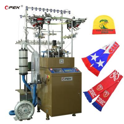China Automatic OPEK CE ETL Approved High Speed Jacquard Cap Beanie and Scarf Knitting Machine for sale
