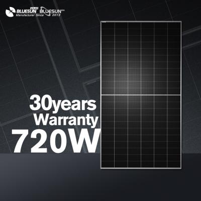 China Bluesun New High Efficiency 700W 720W Solar Power Panels Home Use Perc Mono Solar Panel 720W Bifacial Solar Panel for House for sale