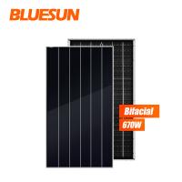 China Bluesun Shingled Solar Panel 670W Bifaical Mono PV Module in EU Stock 700W 670W 665W 660W Solar Panel for sale
