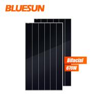 China Bluesun Solar 650W Shingle Mono Panel 670W Snow Melt Ability Bifacial with Best Price for sale