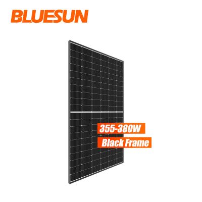 China Bluesun BSM375M-72HPH 375 370 Watts Half Cell Perc Mono Solar Panel with Black Frame USA Warehouse Stock for sale