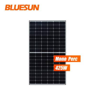 China Bluesun Photovoltaic Panel Solar  Mono 400W 410W 420W 425W Half Cell Solar Panel Black Frame Costo for Home Use for sale