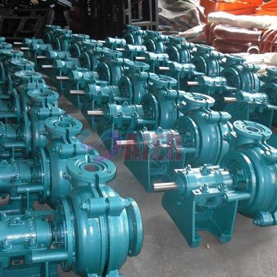 China Light Duty Horizontal Centrifugal Slurry Pump Metal Lined WL Series for sale