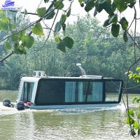 China Water Sunbathing Aluminum Boat House 16 People With Kitchen Bathroom Bedroom for sale