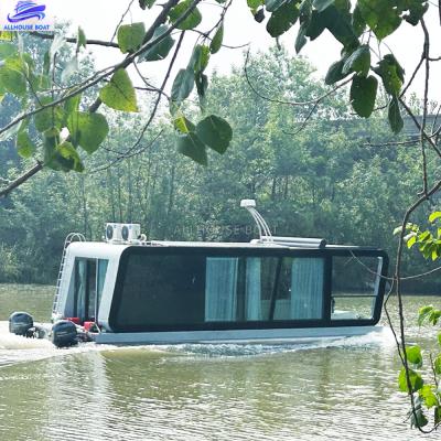 China Water Sunbathing Aluminum Boat House 16 People With Kitchen Bathroom Bedroom for sale