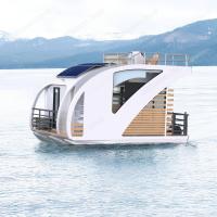 China 6 Person Water Houseboat With Bedroom Pontoon Style Floating Home for sale