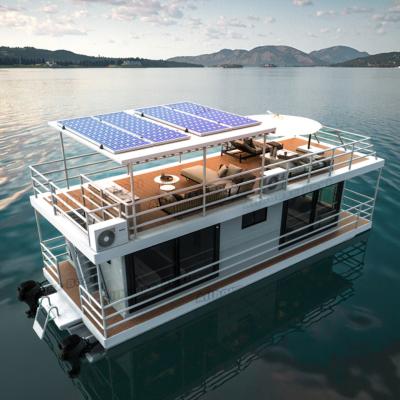 China 12 Person Capacity Luxury Floating Boat Hotel Boat Yacht For Relaxing Getaway for sale