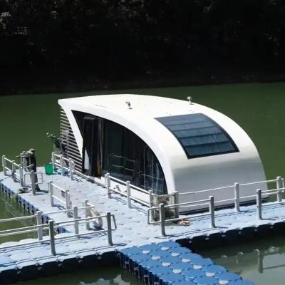 China 8m Length Pontoon Luxury House Boat Aluminum Fishing Style Pontoon Boats for sale