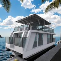 China Luxury Aluminum Pontoon Houseboat 16 People For Relaxation And Entertainment for sale